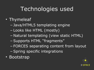 DSpace UI Prototype Challenge: Spring Boot + Thymeleaf | PPT