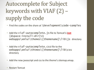 DSpace 4.2 XMLUI Theming | PPTX