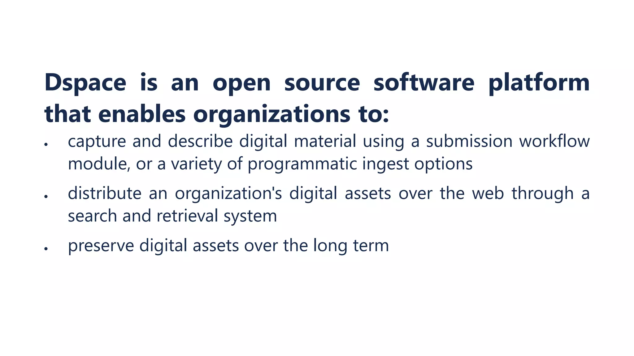 Dspace 7 presentation | PPTX
