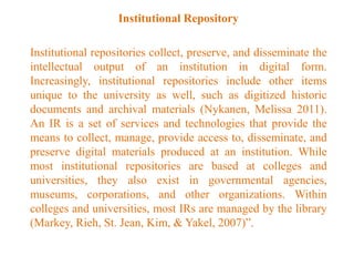 Two day-long training on "DSpace" Institutional Repository | PPSX
