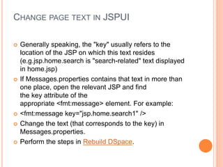 Dspace configuration on XMLUI DSpace | PPTX