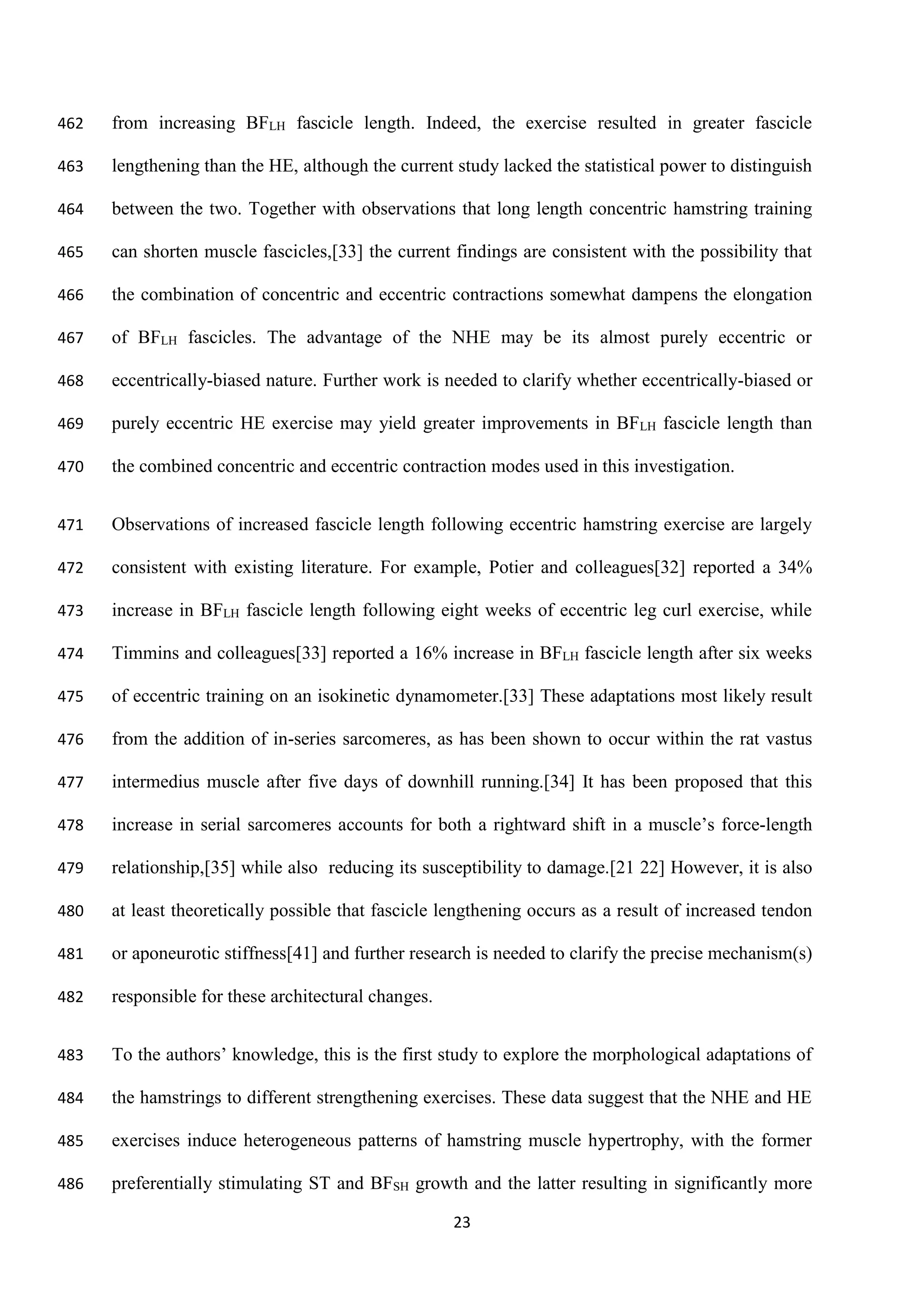Impact of the Nordic hamstring and hip extension exercises on hamstring ...