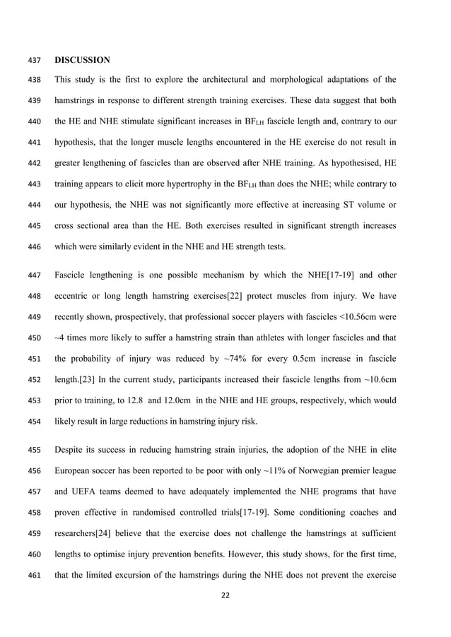 Impact of the Nordic hamstring and hip extension exercises on hamstring ...
