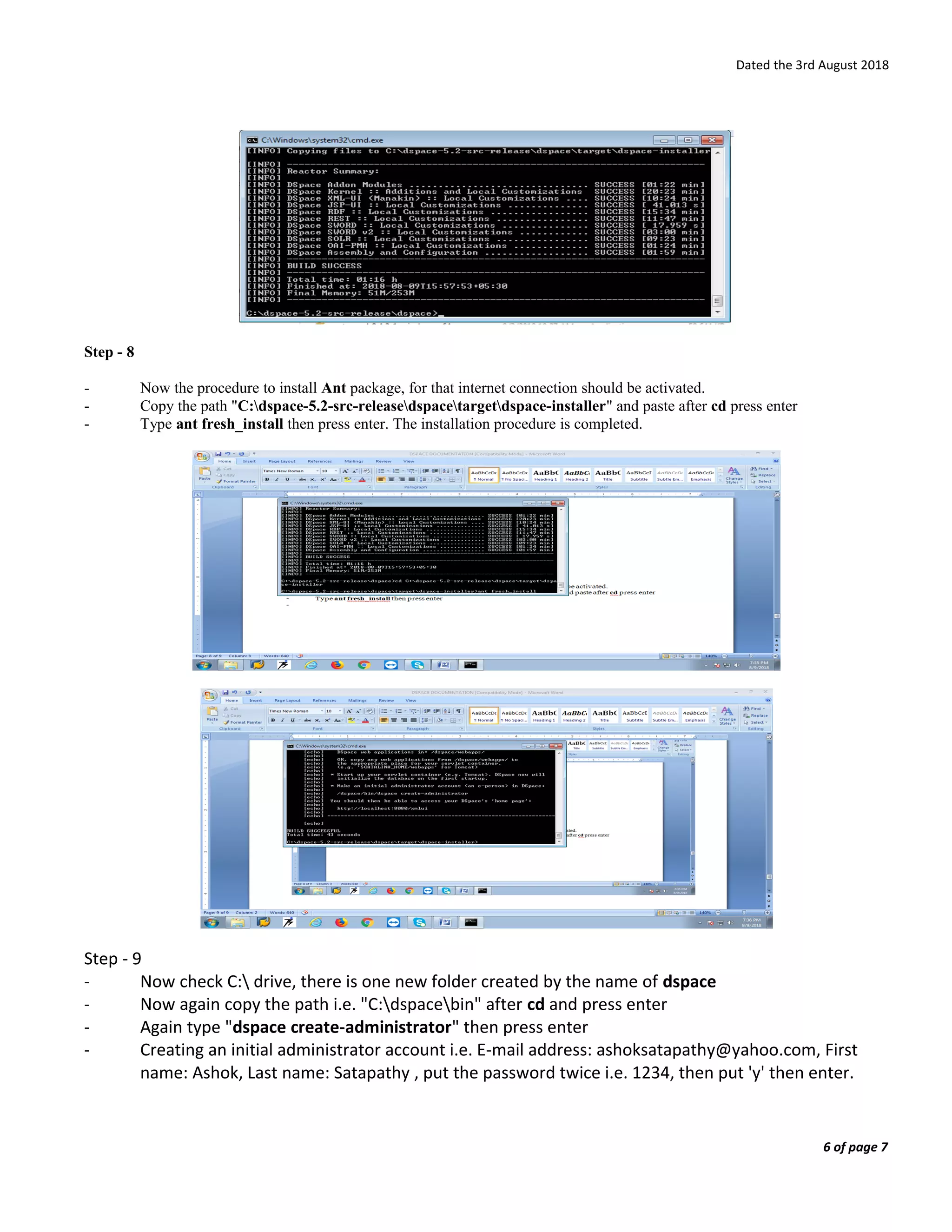 Installation of Dspace in Windows OS: A Complete Documentation | PDF