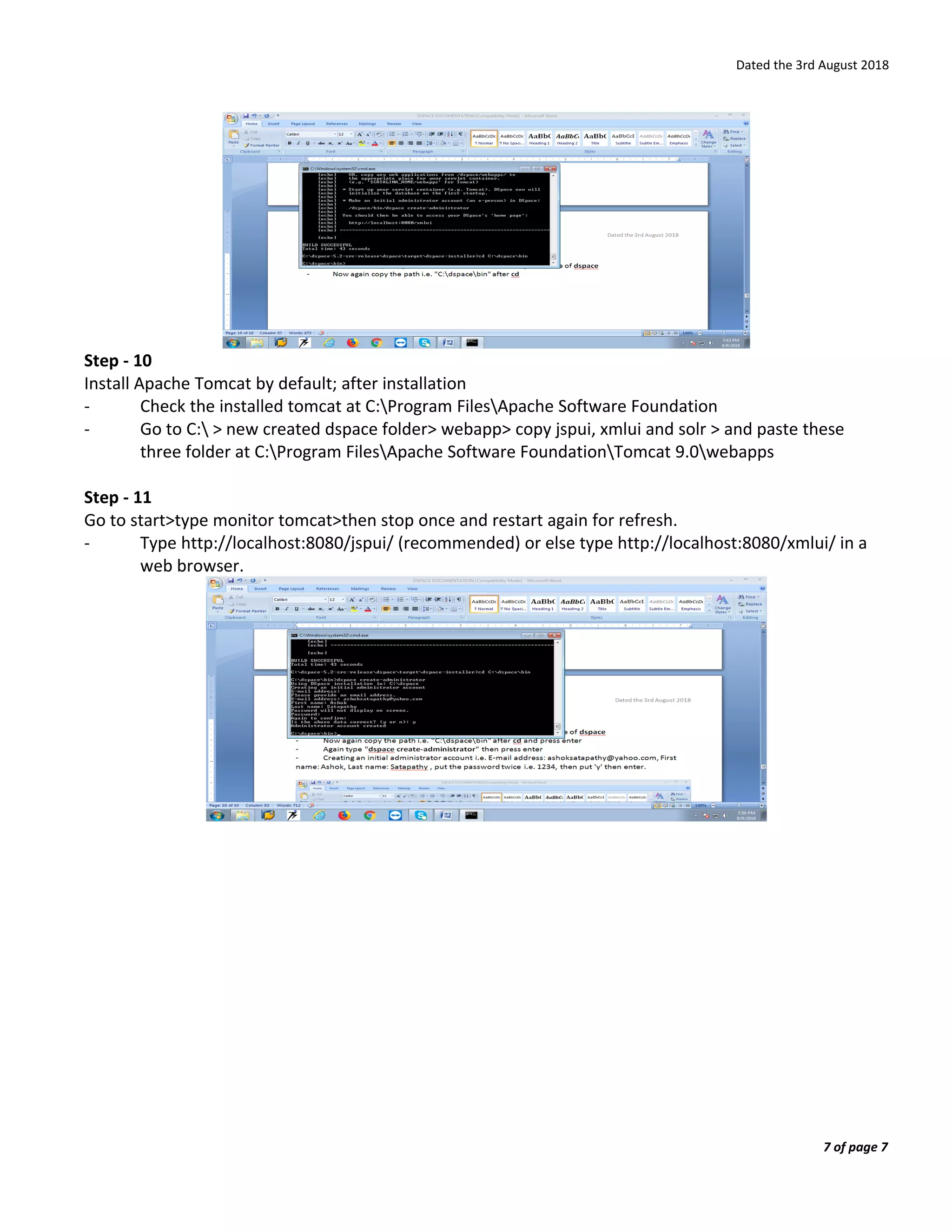 Installation of Dspace in Windows OS: A Complete Documentation | DOC | Programming Languages ...