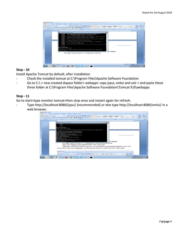 Installation of Dspace in Windows OS: A Complete Documentation | DOC | Programming Languages ...