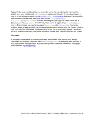 Dspace for dummies | DOC