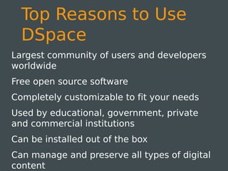 Introduction to DSpace | PDF | Internet for Beginners | Internet