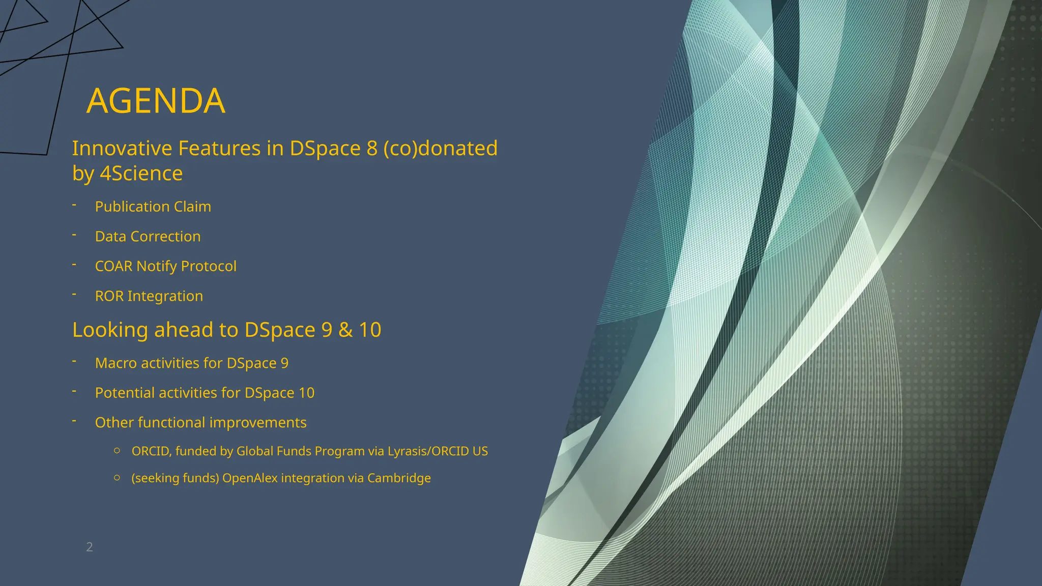 DSpace 8 features and DSpace 9&10 preview | PPTX