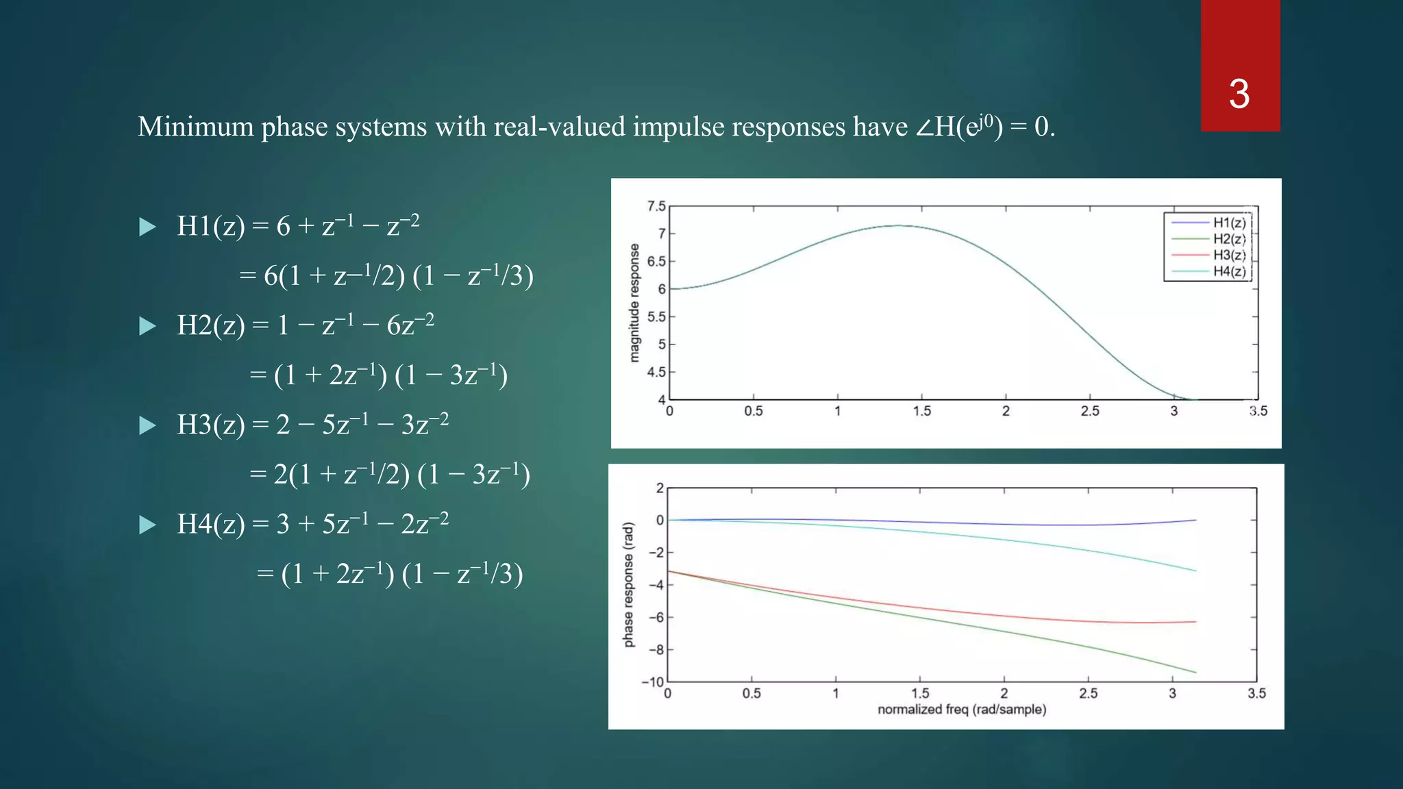 MINIMUM PHASE SYSTEMS | PPTX