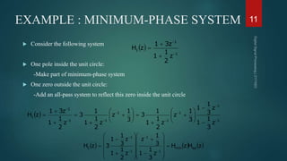 MINIMUM PHASE SYSTEMS | PPTX