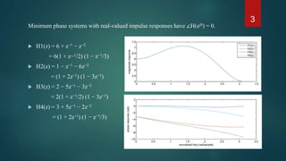 MINIMUM PHASE SYSTEMS | PPTX