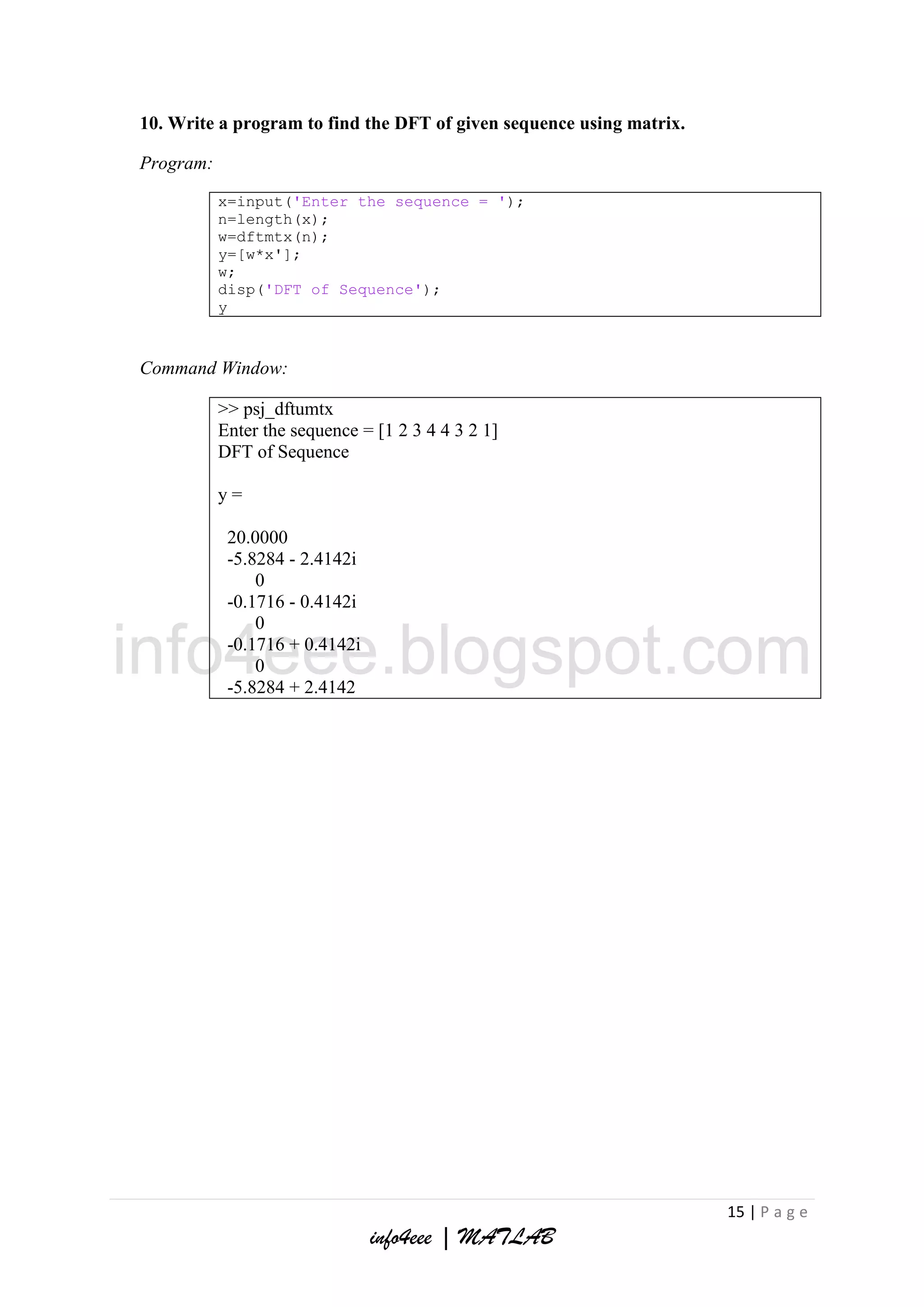 Digital Signal Processing and Control System under MATLAB Environment ...