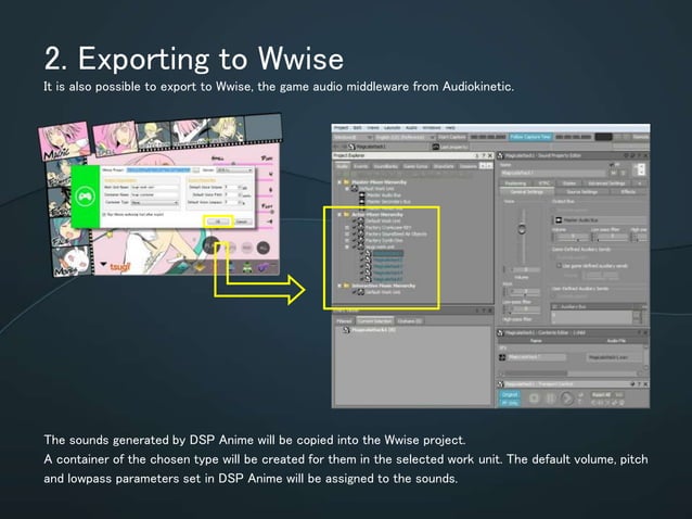 DSP Anime export to Unity and other middleware | PPT