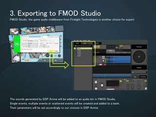 DSP Anime export to Unity and other middleware | PPT