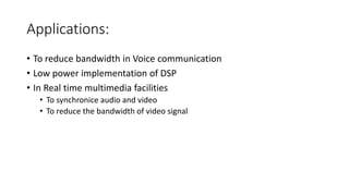 Dsp application on mobile communication | PPTX | Digital Audio | Computer Software and Applications