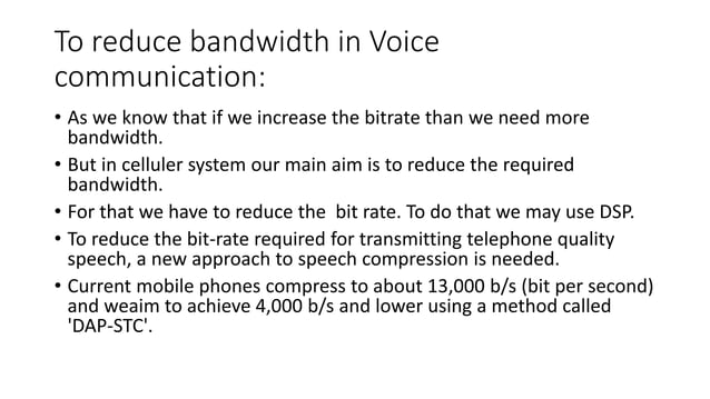 Dsp application on mobile communication | PPTX | Digital Audio ...