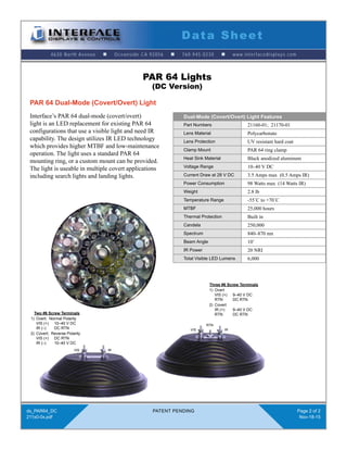 Par 64 specifications store