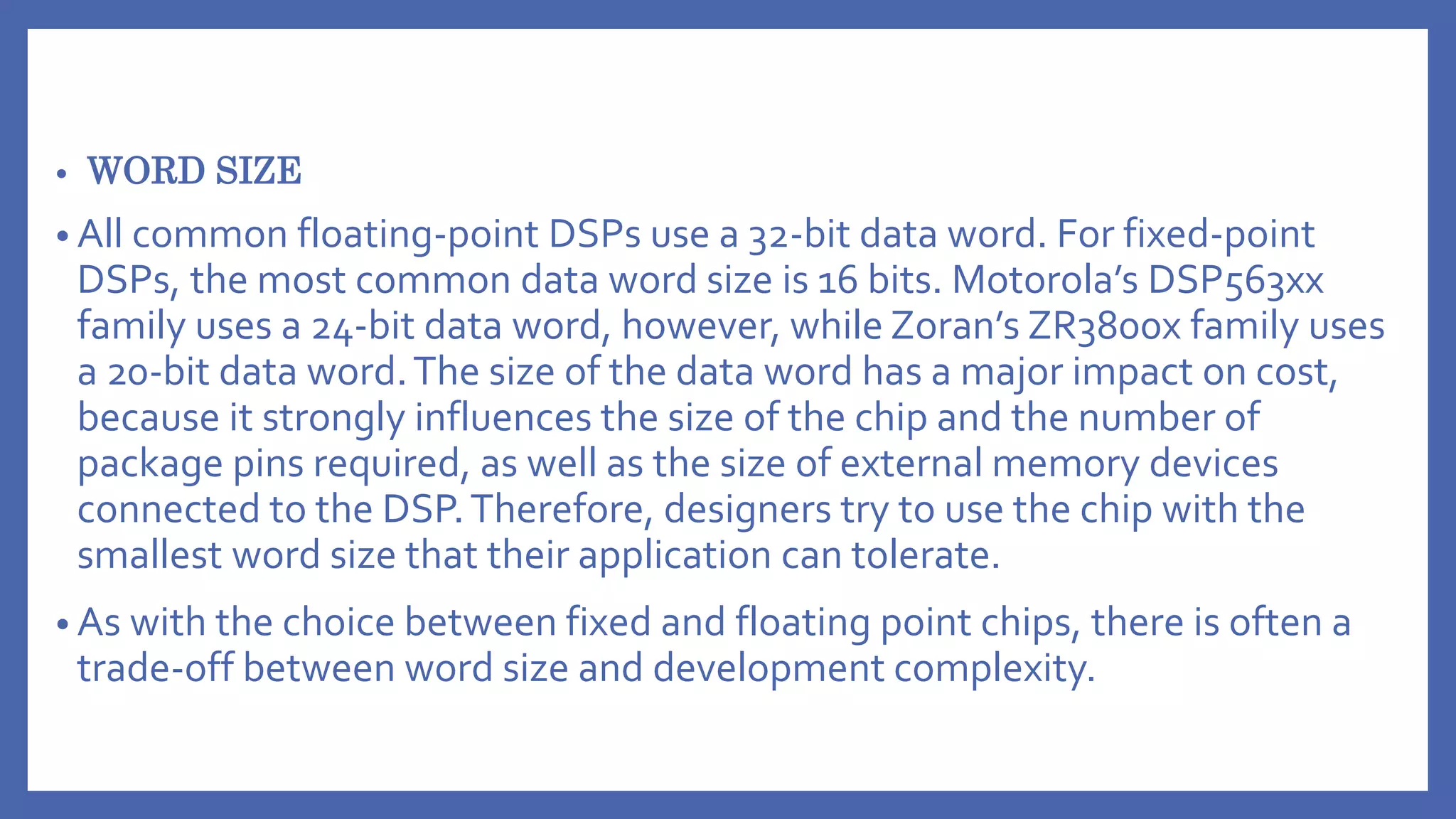 RELATION BETWEEN DATA WORD SIZE AND INSTRUCTION WORD SIZE- Dspa word ...