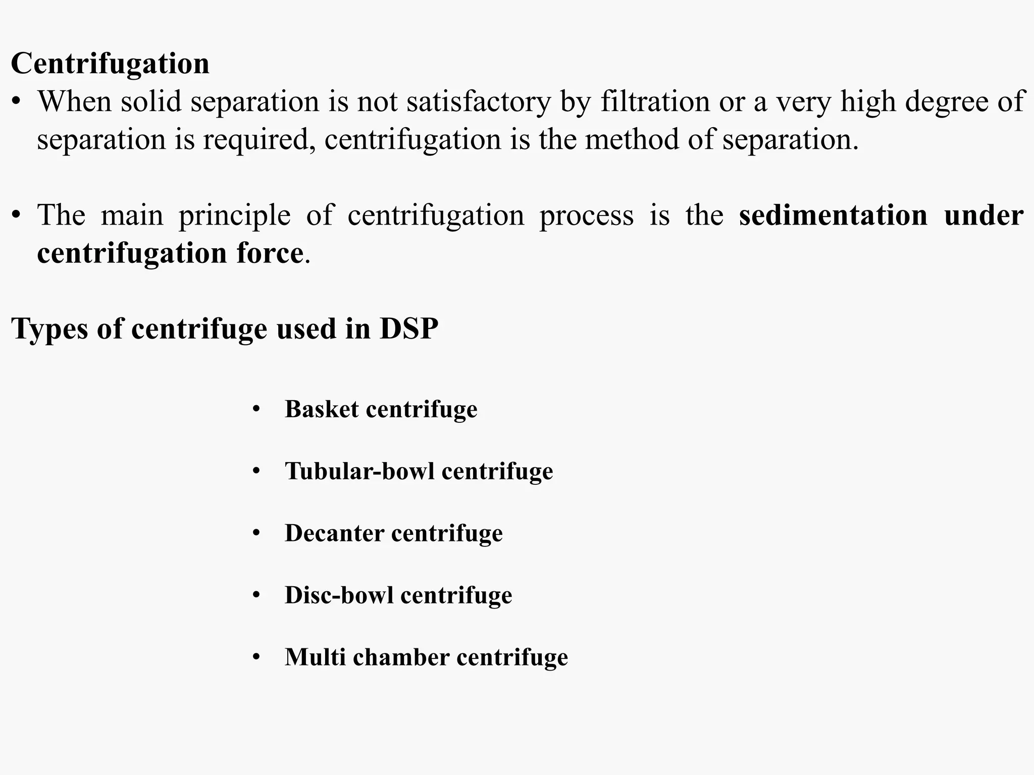 Types of centrifugation used in downstream processing | PPT