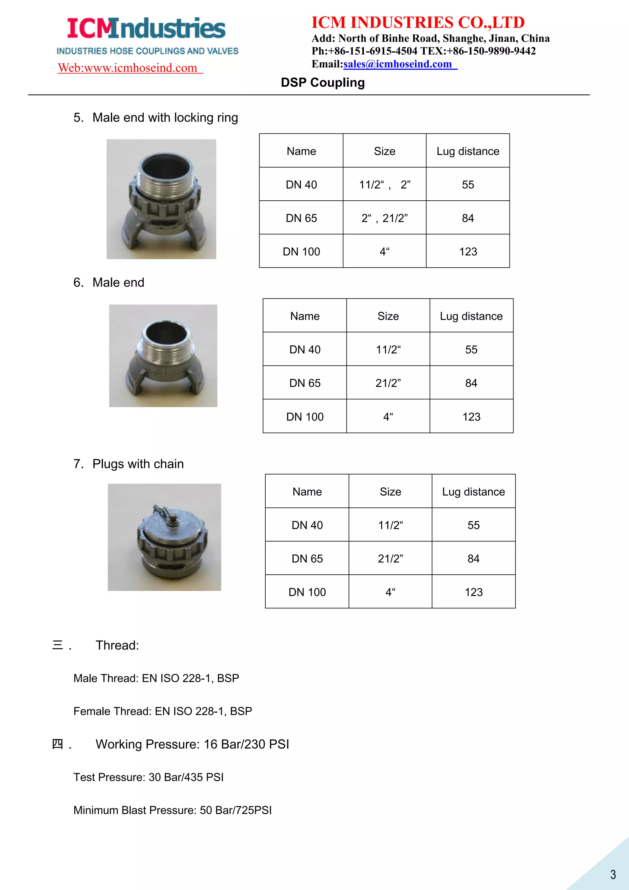 DSP coupling/French Coupling/French Fire fighting coupling | PDF