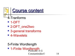 Dsp course contents | PPT