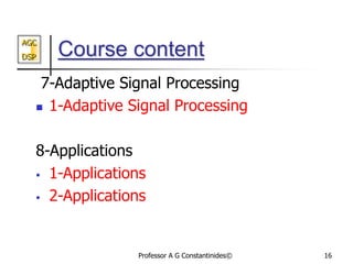 DSP_Course_Contents (1).ppt | Digital Audio | Computer Software and Applications
