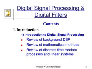 DSP_Course_Contents (1).ppt | Digital Audio | Computer Software and Applications
