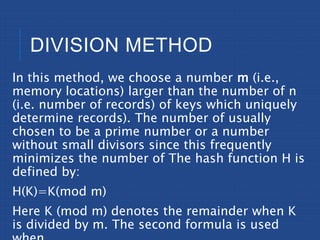 Hashing | PPTX | Programming Languages | Computing