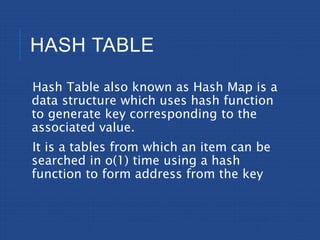 Hashing | PPTX | Programming Languages | Computing