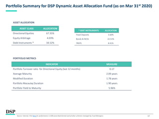 DSP Dynamic Asset Allocation Fund | PDF