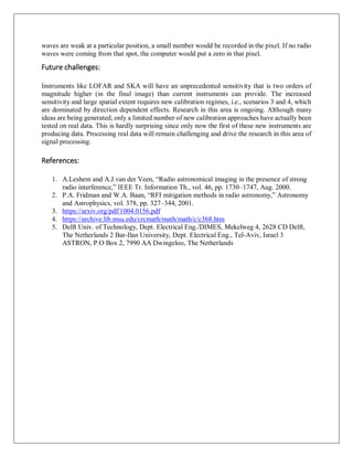APPLICATION OF SIGNAL PROCESSING IN RADIO ASTRONOMY SYSTEMS | PDF