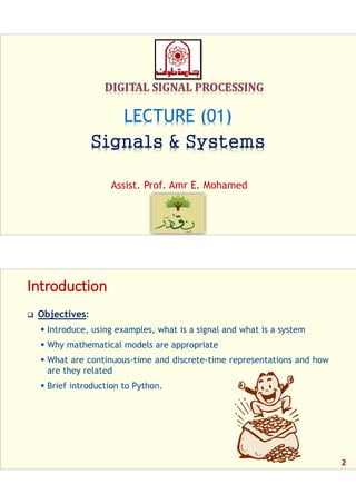 Dsp foehu lec 01 - signals and systems | PDF