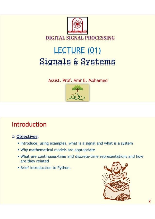 Dsp foehu lec 01 - signals and systems | PDF | Computer Networking | Computing