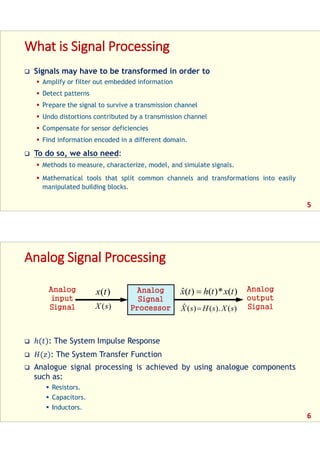 Dsp foehu lec 01 - signals and systems | PDF