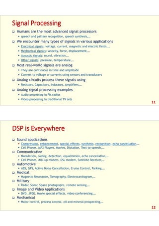 Dsp foehu lec 01 - signals and systems | PDF