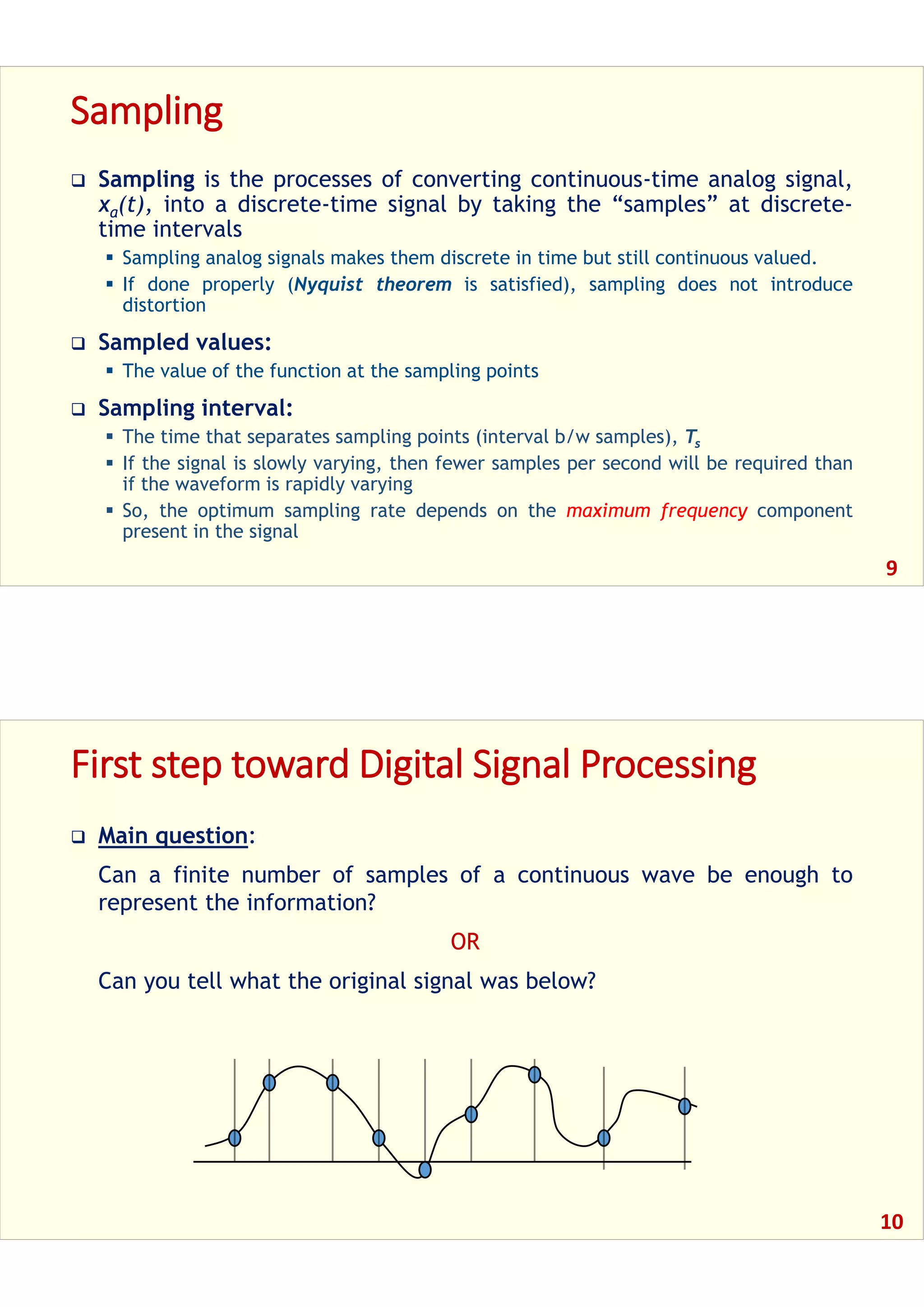 DSP_FOEHU - Lec 03 - Sampling of Continuous Time Signals | PDF