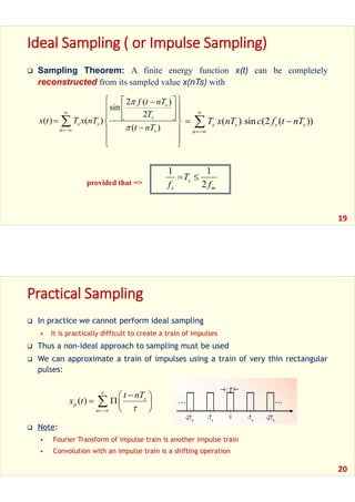 DSP_FOEHU - Lec 03 - Sampling of Continuous Time Signals | PDF