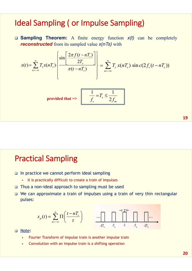 DSP_FOEHU - Lec 03 - Sampling of Continuous Time Signals | PDF