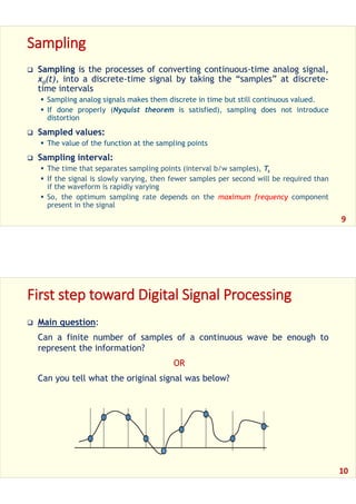 DSP_FOEHU - Lec 03 - Sampling of Continuous Time Signals | PDF