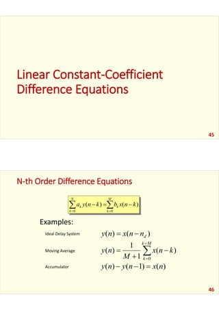 DSP_FOEHU - Lec 04 - Discrete-Time Signals and Systems | PDF