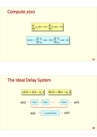 DSP_FOEHU - Lec 04 - Discrete-Time Signals and Systems | PDF