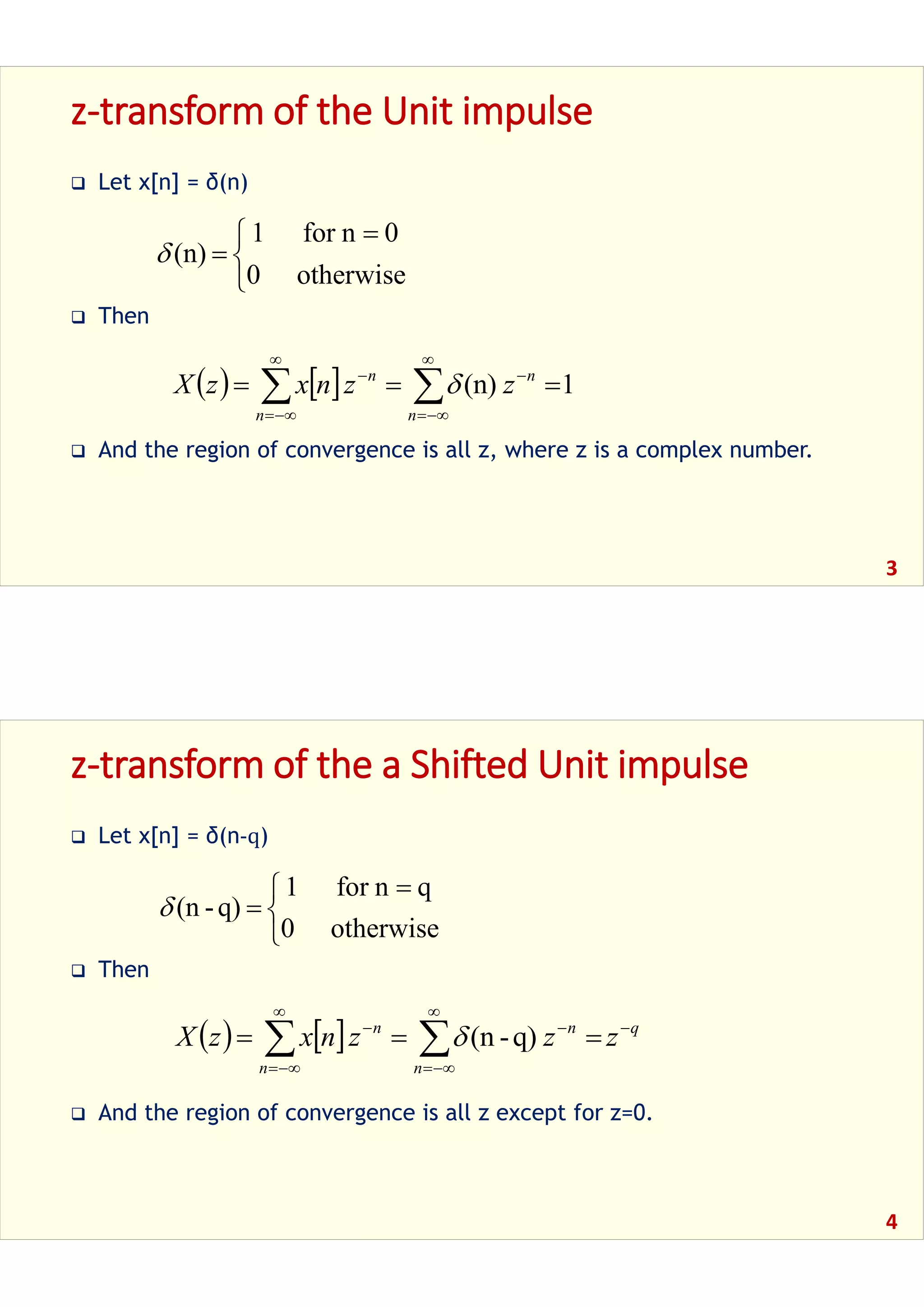 DSP_FOEHU - Lec 06 - The z-Transform | PDF