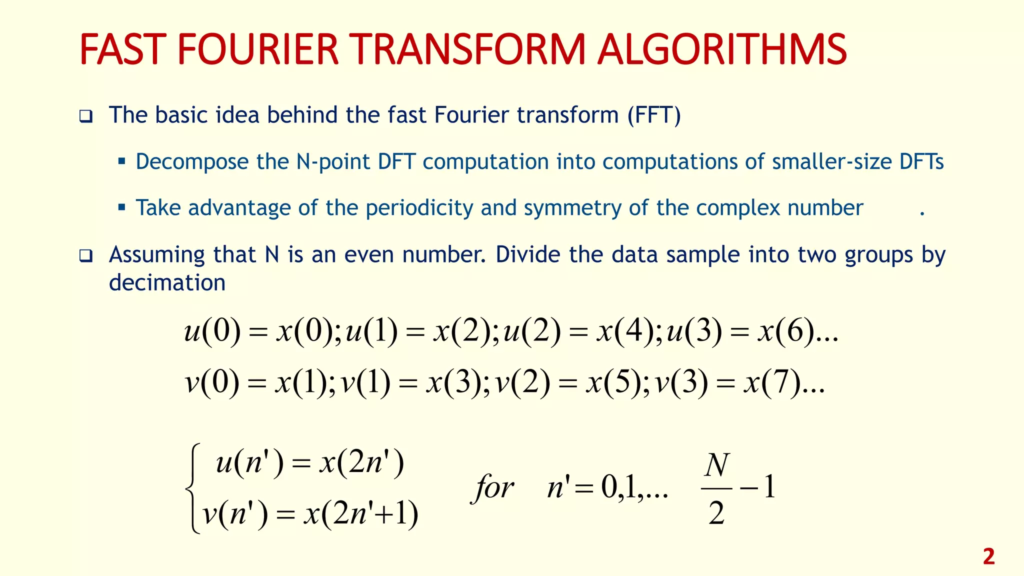 DSP_FOEHU - Lec 09 - Fast Fourier Transform | PDF