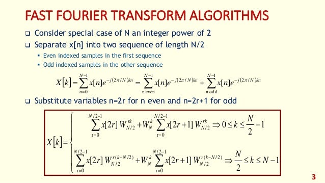 Fast Fourier Transform Formula