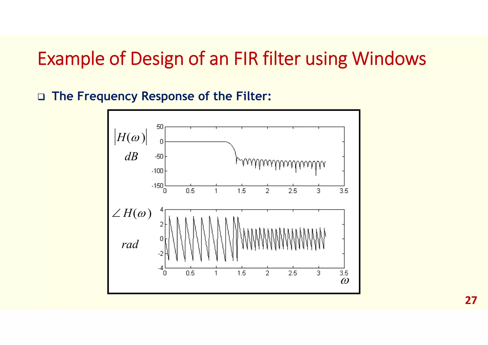 DSP_FOEHU - Lec 10 - FIR Filter Design | PDF