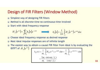 DSP_FOEHU - Lec 10 - FIR Filter Design | PDF