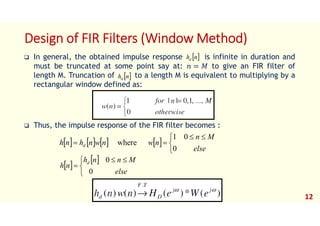 DSP_FOEHU - Lec 10 - FIR Filter Design | PDF