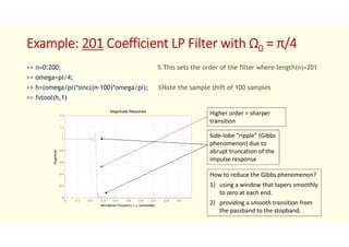DSP_FOEHU - Lec 10 - FIR Filter Design | PDF