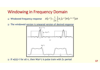DSP_FOEHU - Lec 10 - FIR Filter Design | PDF